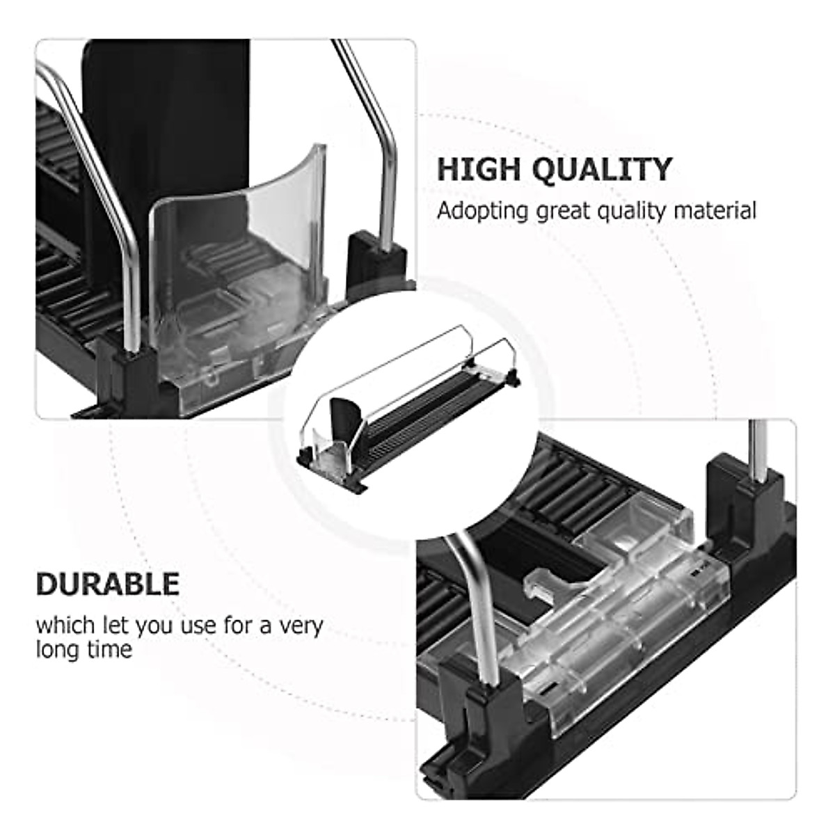 Homoyoyo Soda Can Organizer for Refrigerator, Plastic Drink Replenishment Pusher Glide Pusher Supermarket Shelf Pusher Machine Adjustable Automatic fridge Drink Organizer