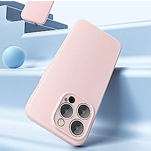 HOQIQEWR Compatible with iPhone 14 Pro Case Full Body Shockproof Liquid Silicone Microfiber Lining 6.1 inch Case (Pink)