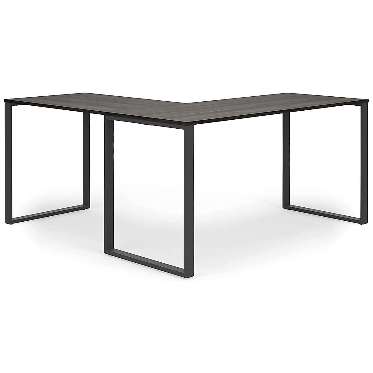 HON Basyx L-Shape Corner Computer Desk, Gray