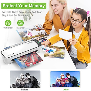 Laminator Machine with Laminating Sheets A4 Portable Thermal Lamination 9-Inch Laminate for Personal Office School Home Use, 6 in 1 Laminater Quick Warm Up Never Jam