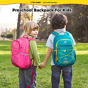 SKYSPER Kids Backpack 12L Children School Bag Child Boy Girl Outdoor Travel Pack Ages 4-8 for Day Trips Classes Camping(Teal)