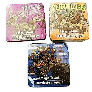 3/Pack Teenage Mutant Ninja Turtles Magic Towels - 11.75" x 11.75" X (3) = (3) Magic Towels