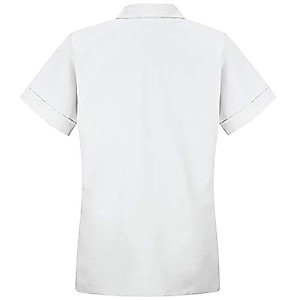 Red Kap Women's Standard Button Front Tunic, White, X-Large