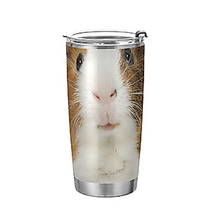 Yasala Tumbler Guinea Pig Cute Insulated Coffee Cup Beverage Container Office Travel Mug with Straw and Lid 20oz Holiday Back to School Gift