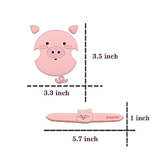 WLONG Car Side Door Handle Protector Sticker,Pink Piggy Anime Scratch Protector Auto Cover Guard with Self-Adhesive Film Automotive Exterior Accessories Pack of 8P (Pink-Pig)