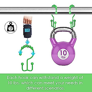 Qazvmlp Shower Curtain Hooks,304 Stainless Steel Shower Rings for Bathroom,Double Glide Shower Hooks for Bathroom Shower Curtain Rods Curtains,Set of 12 Hooks,Fluorescent Green（Style A）