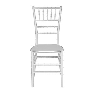 Flash Furniture 2 Pack HERCULES Series White Resin Stacking Chiavari Chair
