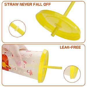 Ftabernam Color Changing Cups, 3-Pack 24 oz Plastic Cups with Lids and Straws, Tumblers and Water Glasses for Adults, Kids Party, Cute Cups for Ice Drink