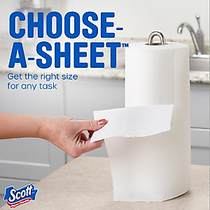 Scott Paper Towels, Choose-A-Sheet, 6 Double Rolls = 12 Regular Rolls (100 Sheets Per Roll)