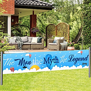 Labakita Lager The Man The Myth The Legend Banner, Dad / Men's Birthday Party Decorations, Happy Birthday Banner for Men，Blue