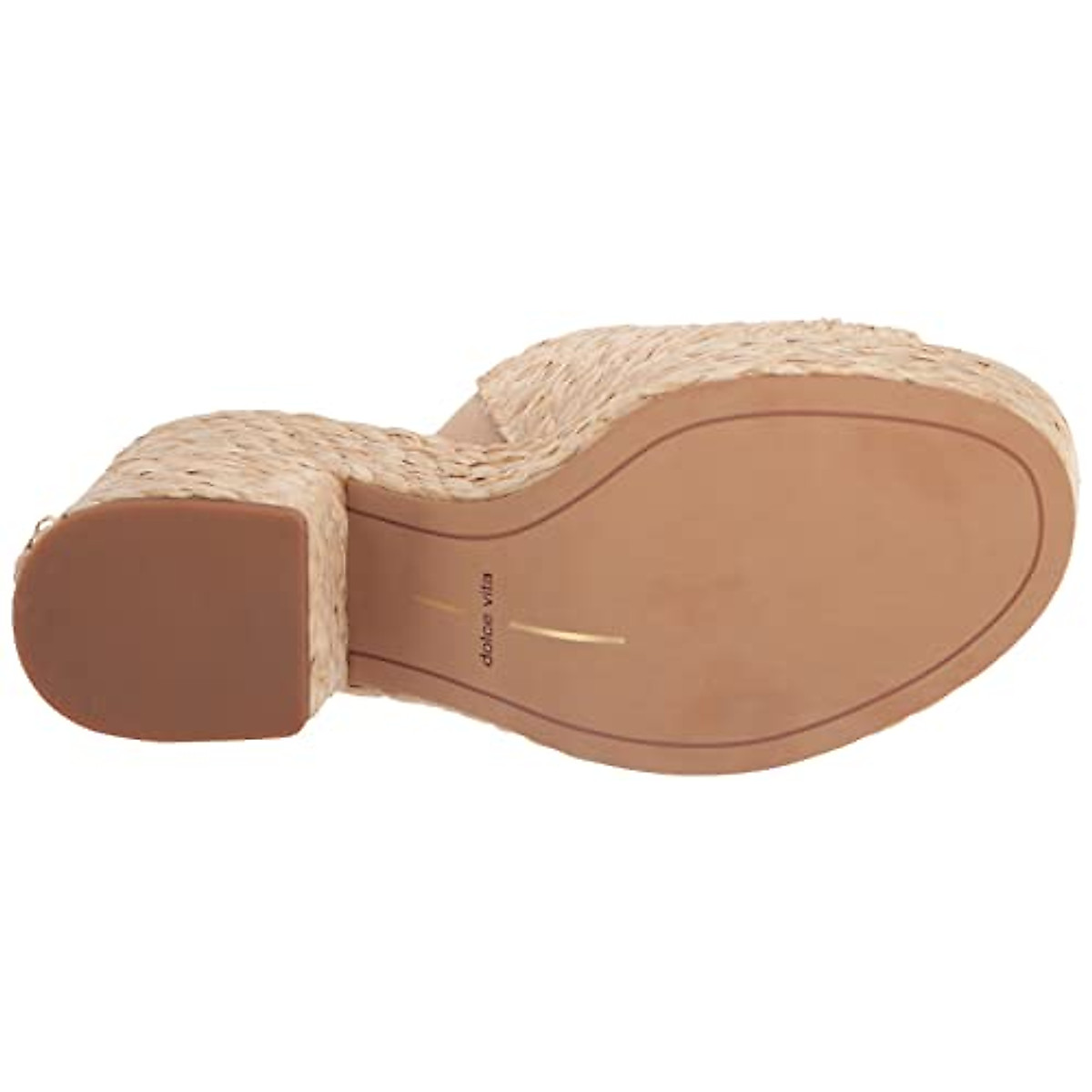 Dolce Vita Women's Elora Heeled Sandal, LT Natural Raffia, 10