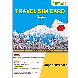 Japan SIM Card, 30Days 3GB Japanese SIM Card, 3-in-1 Date Only Prepaid SIM Card, Standard, Micro & Nano SIM Card for Unlocked Phones, 4G High-Speed Operating Network, Unlimited Speed