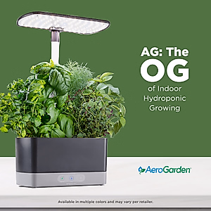 AeroGarden Harvest XL with Gourmet Herbs Seed Pod Kit - Indoor Garden with LED Grow Light, Black