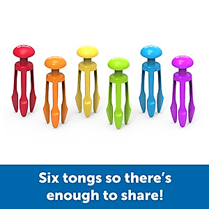 Learning Resources 3 Prong Tong, Pencil Grip Tongs, Sensory Bin, Fine Motor Toy, Set of 6, Ages 4+