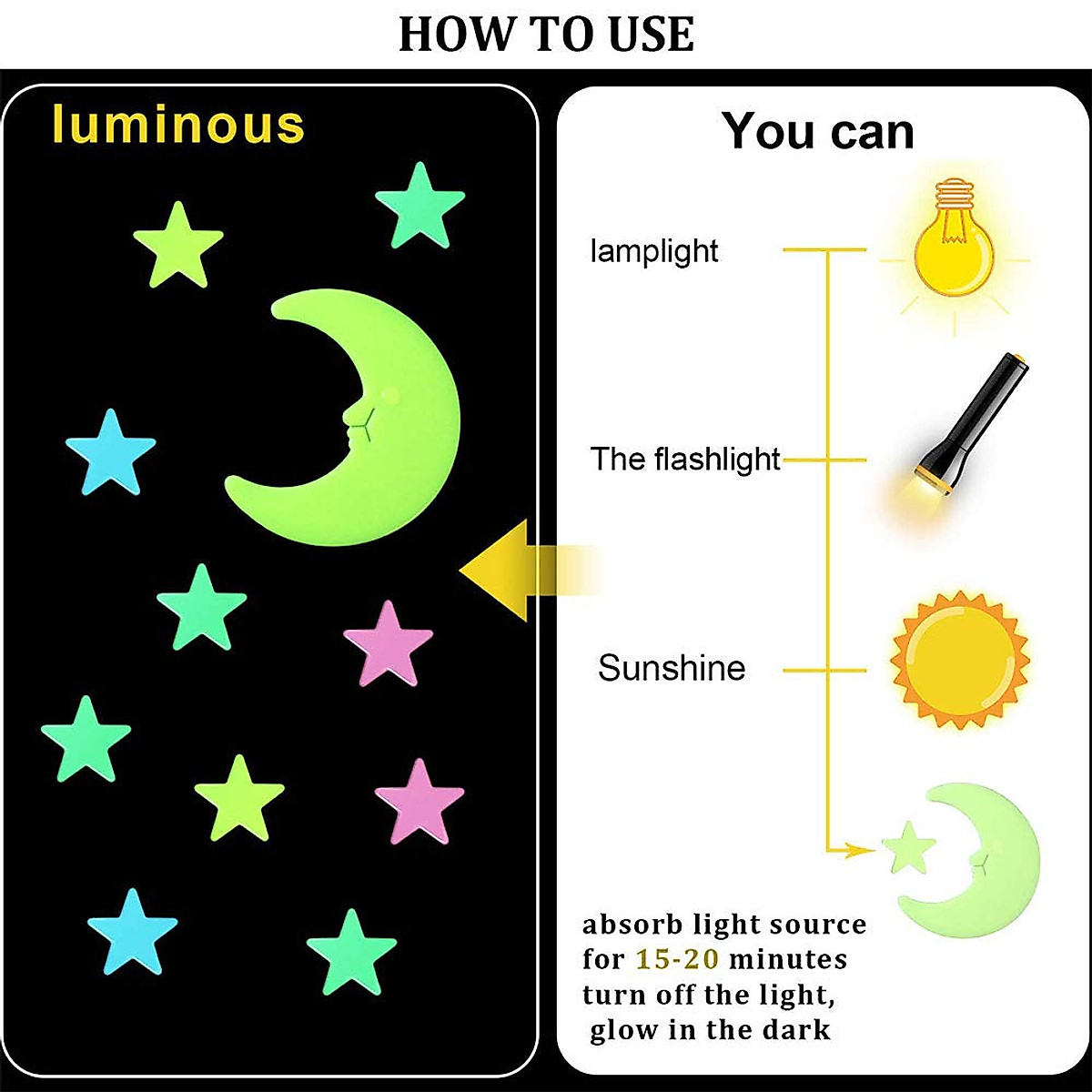 zxbaers Star Ceiling Stickers Glow in The Dark Stickers Luminous Stars Stickers,for Kids Room Decor Create a Comfortable Sleeping Environment 601 PCS