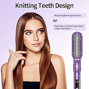 Beach Wave Hair Curling Iron Wand, Lyealion 6 in 1 Curling Iron Set with 2 * 3 Barrel Hair Crimper, Curling Brush and 3 Interchangeable Ceramic Curling Wand for Women