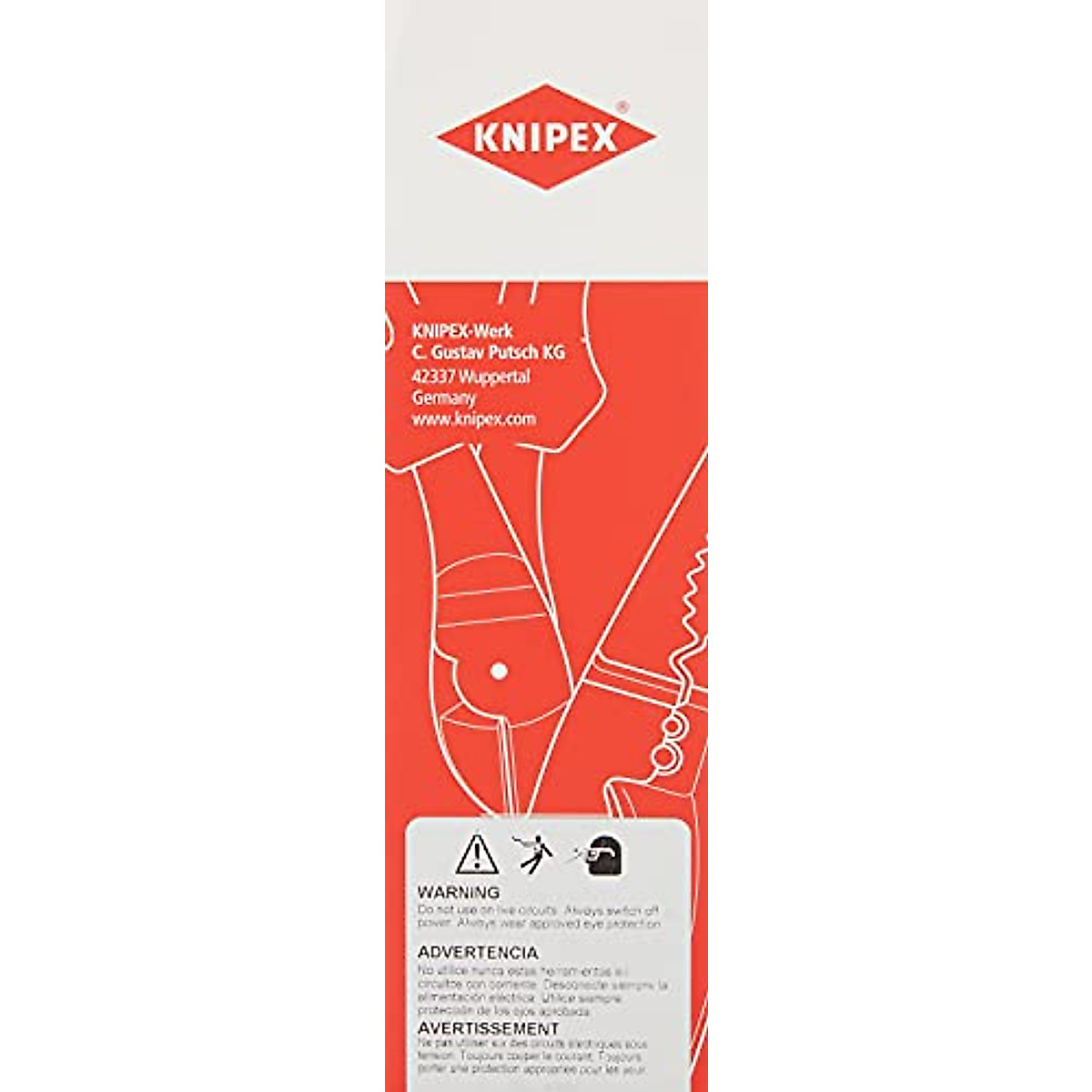 KNIPEX Tools - Carpenters' End Cutting Pliers (5001210),Grips Plastic Coated, Red,210 millimeters