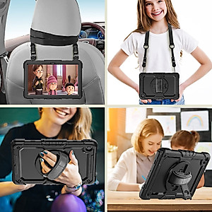 Herize Case for Lenovo Tab M10 Plus 3rd Gen 10.6 Inch 2022 | TB125FU/TB128FU/TB128XU Case with Screen Protector Pen Holder | 3 Layer Shockproof Rugged Sturdy Rubber Protective Case W/Shoulder Strap