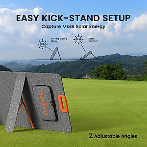 80 Watt Portable Solar Panel for Power Station, NURZVIY Waterproof Foldable Solar Cell Solar Charger w/ XT60 Anderson DC 8mm Connector for Camping, Off Grid Living