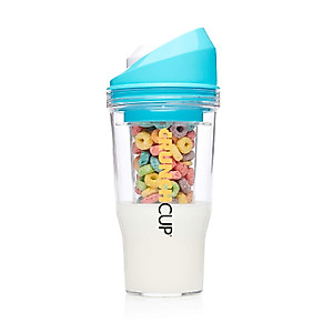 CRUNCHCUP A Portable Cereal Cup - No Spoon. No Bowl. It's Cereal On The Go, XL Blue