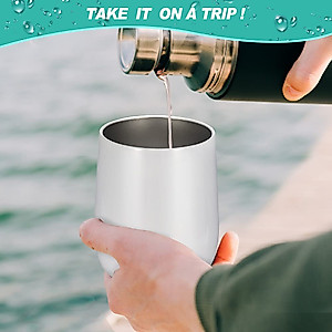 YOUKE OLA 18 Pack Sublimation Wine Tumblers Blanks Straight Stainless Steel Insulated Mug for Full Wrap Heat Transfer with Spill-Proof Sliding Lid for Coffee Cocktails Drinks 12oz