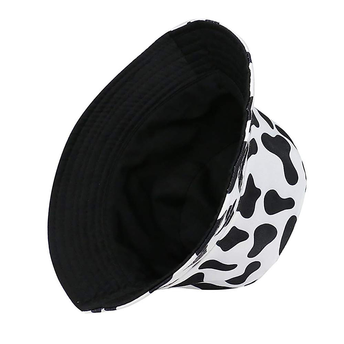 XYIYI Cow Print Bucket Hat Funny Fishing Hats for Women, Reversible Double-Side-Wear
