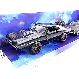 Fast & Furious 1:32 Dom's Dodge Charger & 1968 Dodge Charger Widebody Die-cast Car Twin Pack, Toys for Kids and Adults