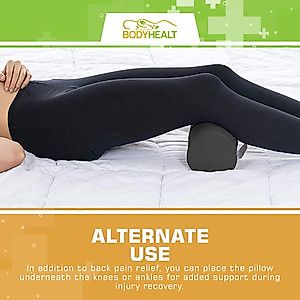 Bodyhealt Neck Roll Pillow - Original Cervical Roll. Round Pillow for Head, Neck, Spine & Back Pain Relief. Circle Pillow, Neck Support Pillow for Sleeping. Cylinder Pillows Firm Lumbar Bolster Pillow