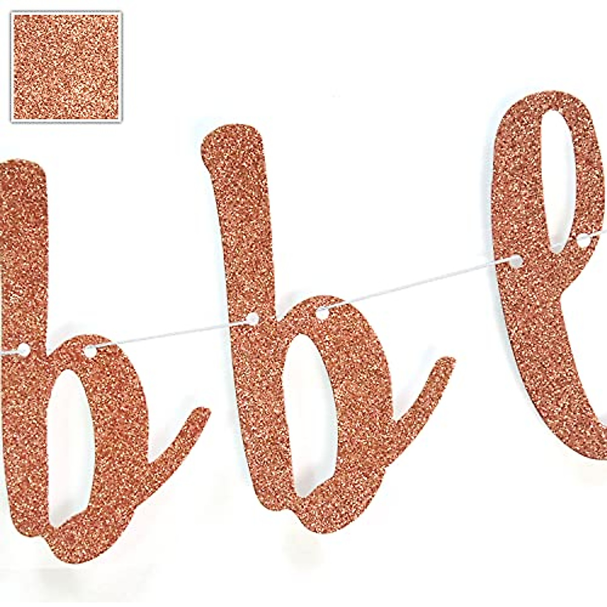 Ferastar Brunch & Bubbly Banner, Bridal Shower Banner,Bubbly Bar Sign, Bachelorette Party Decor, Brunch Party Decorations Rose Gold Glitter.