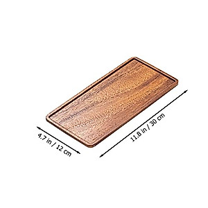 GEEKLLS Breakfast Tray Natural Wooden Tray Rectangular Plate Fruit Snacks Food Storage Trays Hotel Home Serving Tray Decorate Supplies