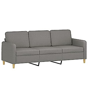 ULUYYUC Sofa Chair,Lounge Sofa Modern Sofa Funky Sofa Guest Sofa with Chaise Suitable for Living Room Apartment Home Office with Footstool Light Gray 23.6" Fabric