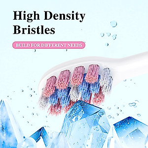 DYCROL Electric Toothbrush, IPX7 Waterproof, 9 High-Efficiency Brushing Modes, 4 Replacement Brush Heads, 2-Month Battery Life, Fast Charging, Gradient Pink