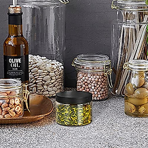 Lainrrew 12 Pcs 8oz Plastic Jars with Lids, Clear Plastic Slime Containers Plastic Round Storage Jars Container Wide Opening Storage Jars for Kitchen, Home, Crafts Storage