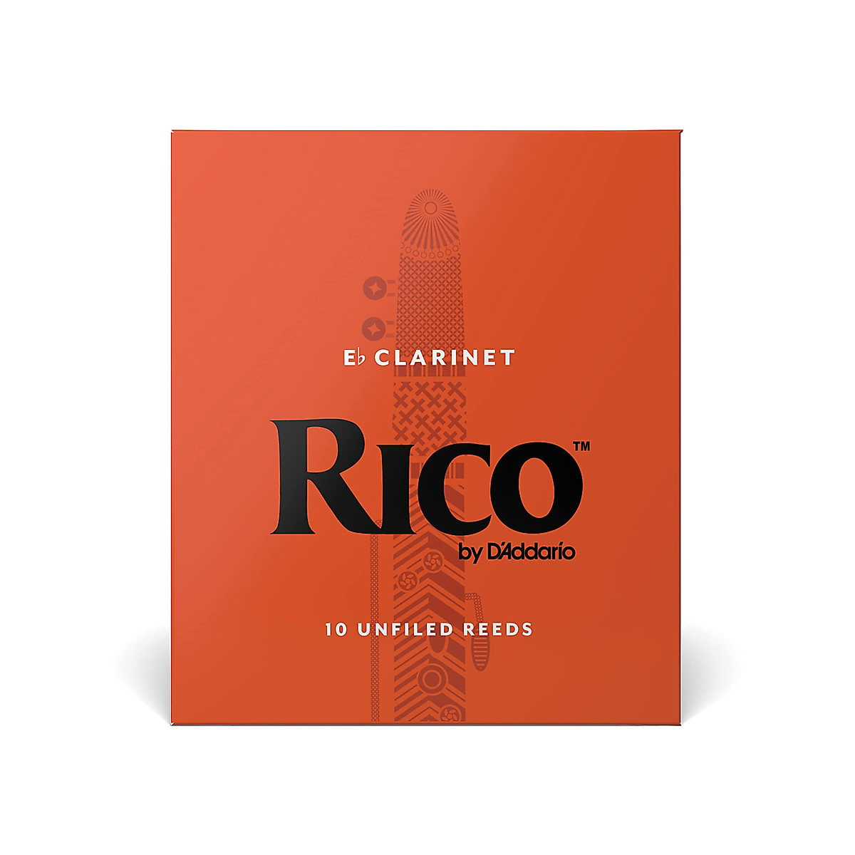 D’Addario Woodwinds - Rico Eb Clarinet Reeds - Reeds for Clarinet - Crafted for Beginners, Students, Educators - Strength 2.5, 10-Pack