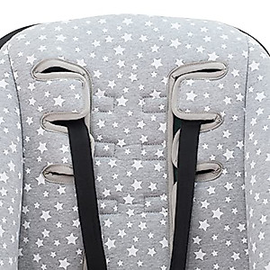 JYOKO Kids mat Compatible with Uppababy Vista 100% Cotton + Foam + 3D Air Confort (White Star)