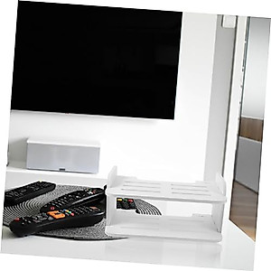 KITANDOVE 1 Set Router Ledge Homedecor Decorations for Home Camera Stand Space Saver Home+decor Router Holder Indoor Wall Mount Shelf Router Bracket No-drilling Holder Wpc White