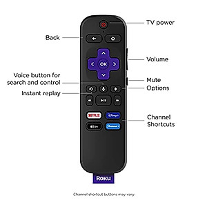 Roku Streambar | 4K/HD/HDR Streaming Media Player & Premium Audio, All In One, Includes Roku Voice Remote (Renewed)