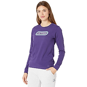 Life is good Womens Crusher, Deep Purple, Medium