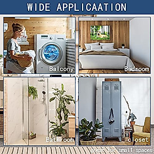 KOXHERO Laundry Wall Mounted Folding Clothes Hanger Rack Matte Black Stainless Steel Sturdy Drying Storage Organizer Hook for Bathroom Dryer Tiny Utility Room Office Shop 1 Pack