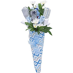 Baby Blossom Clothing Flower Bouquet, New Baby Boy Gift, Baby Clothing Arranged Like Celebration Flowers, Creative Unique Welcome Baby Gift for New Parents