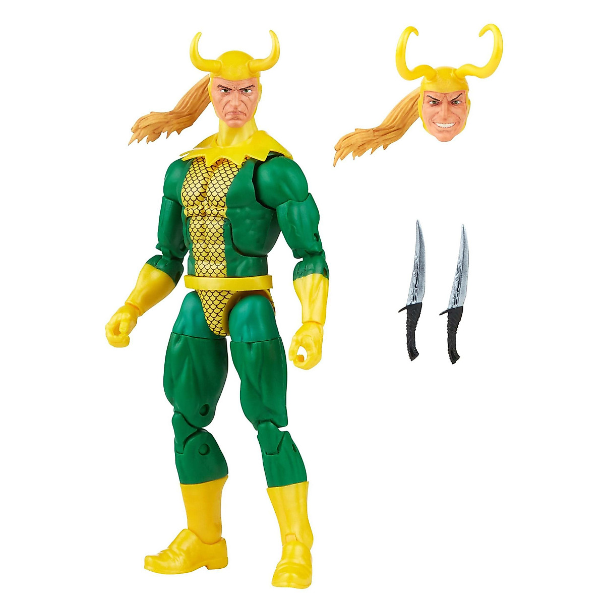 Marvel Legends Series Loki 6-inch Retro Packaging Action Figure Toy, 3 Accessories