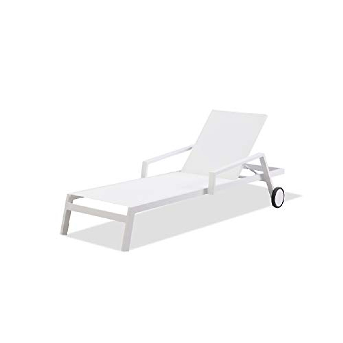 Whiteline Modern Outdoor Living White Bondi Contemporary Outdoor Chaise, 2 Piece Set