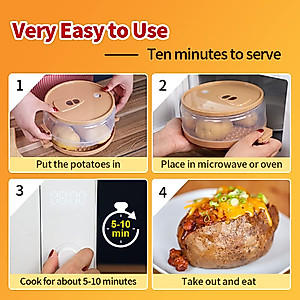 MUXIUNT Microwave Baked Potato Cooker As Seen On Tv Cooks In Minutes Tender & Fluffy,baking Potato Cooker For Microwave Oven,Twice Baked Potatoes Steamer,Microwave Baked Potato Bag Upgrade BPA-free