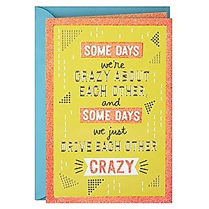 Hallmark Funny Love Card, Crazy (Romantic Valentines Day Card, Anniversary Card or Birthday Card)