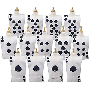 Ace of Spades Playing Card Costume Tunic (Hearts, Spades, Clubs or Diamonds) Alice in Wonderland/Card Soldier - Baby, Toddler, Kids, Teen, Adult and Plus Sizes Available (Kids 4-9y)