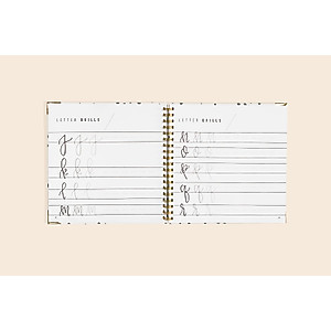 Hand Lettering 101: A Step-by-Step Calligraphy Workbook for Beginners (Gold Spiral-Bound Workbook with Gold Corner Protectors) (Modern Calligraphy)