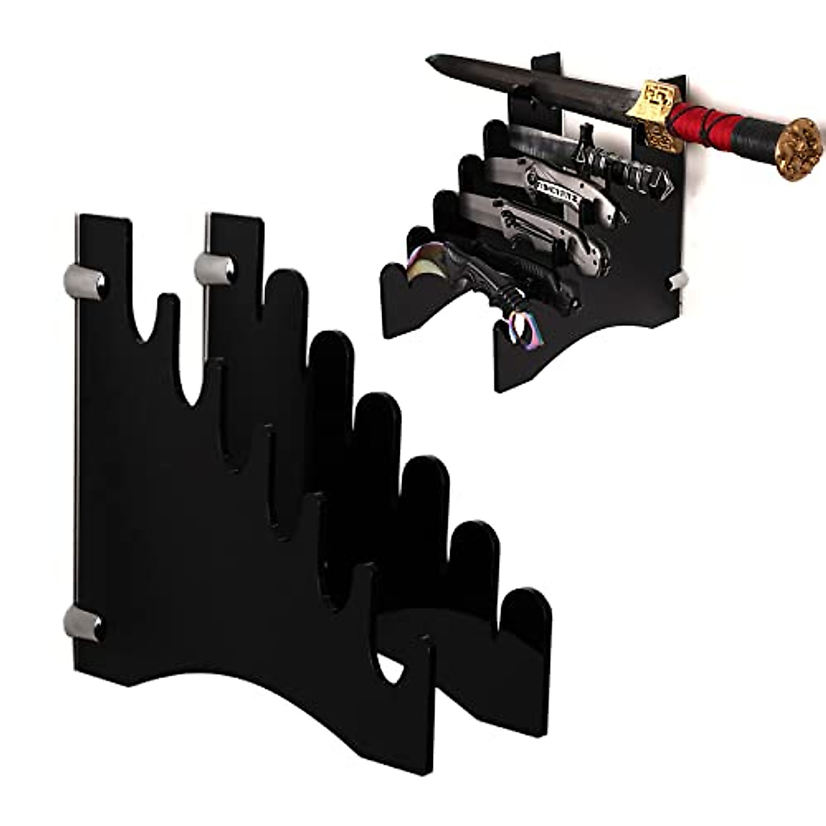 knife stand, sword wall mount, Knife display stand, knife display case, collectible knife display stand, knife holder, for pocket knife organizer& Display hut home decoration (black)