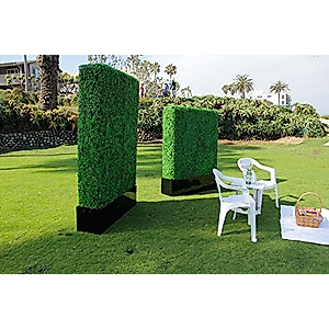 Artificial Boxwood Hedge, privacy hedge screen, UV Protected Faux Greenery Mats, boxwood wall, Suitable for Both Outdoor or Indoor, Garden, Backyard and Home Décor, 20 x 20 Inch (96 piece)