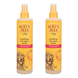 Burt's Bees for Pets Naturally Derived Hot Spot Spray for Dogs - Relieves & Soothes Dog Hot Spots - Made with Apple Cider Vinegar & Aloe Vera - Cruelty Free, 10 Oz - 2 Pack