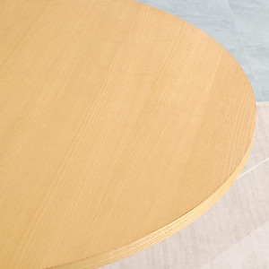 SIMTONAL Round Dining Table Wood Kitchen Table 40'' Circular Tabletop for Leisure Coffee Table, 40''L x 40''W x 29.9''H